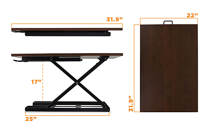 Mount It X Lift 32 W Standing Desk Converter With Adjustable Height ...