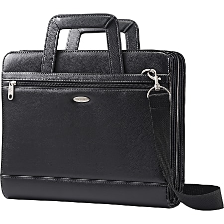 Samsonite Vinyl 3 Ring Padfolio With Handles And Shoulder Strap 14 H x ...