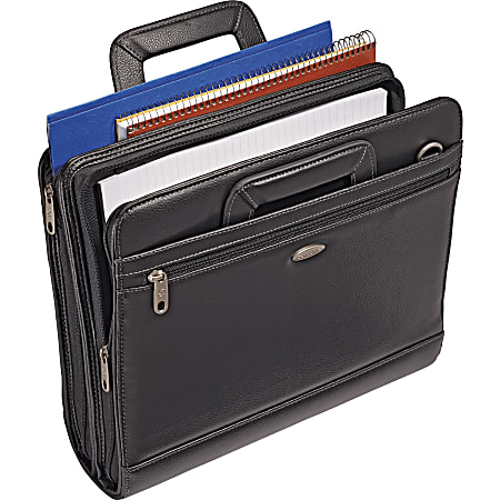 Samsonite Vinyl 3 Ring Padfolio With Handles And Shoulder Strap 14 H x ...