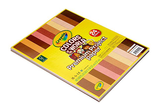 Crayola Colors Of The World Premium Project Paper 8 12 x 10 12 Assorted ...