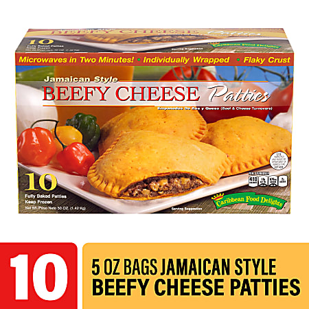 Caribbean Food Delights Jamaican Style Beefy Cheese Patties 5 Oz Case ...