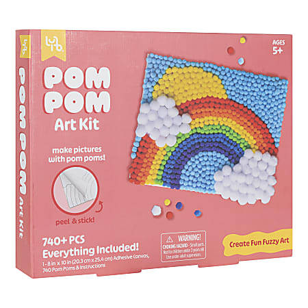 Little Yellow Bicycle Rainbow Pom Art Kit - Office Depot