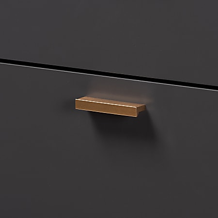 Baxton Studio Kelson 5 Drawer Chest 46 18 H x 32 12 W x 15 34 D Dark ...