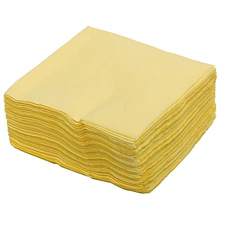 JAM PAPER Small Beverage Napkins 5 x 5 Light Yellow 40Pack - Office Depot