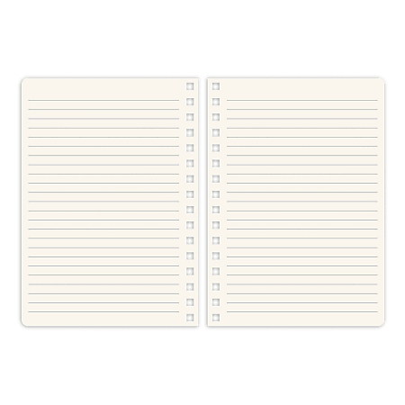 Punch Studio Vegan Leather Spiral Journal 6 14 x 8 12 Legal Rule 144 ...
