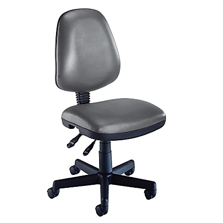 OFM Computer Anti Microbial Vinyl Task Chair CharcoalBlack - Office Depot