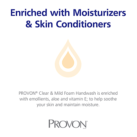 GOJO PROVON LTX 12 Foam Hand Wash Soap Clear Mild Scent 40.58 Oz Bottle ...