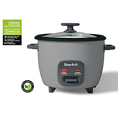 Starfrit 10 Cup 400 Watt Electric Rice Cooker with Non Stick Ceramic ...