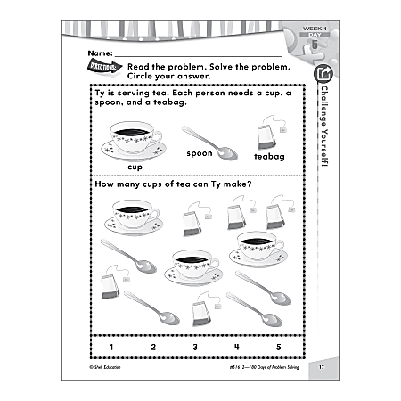 Shell Education 180 Days Of Problem Solving Grade K - Office Depot