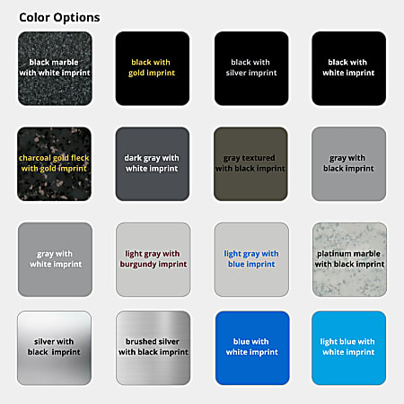 Custom Engraved Plastic Desk Sign With Metal Pedestal Holder 2 x 10 ...