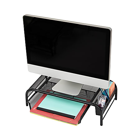 Mind Reader Monitor Stand Ventilated Laptop Riser Metal Paper Tray 5 12 ...