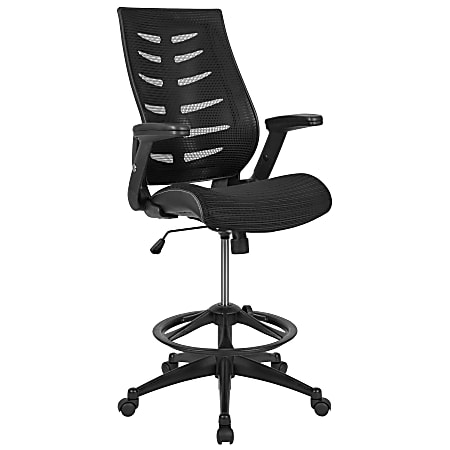 Flash Furniture High Back Mesh Spine Back Ergonomic Drafting Chair with ...