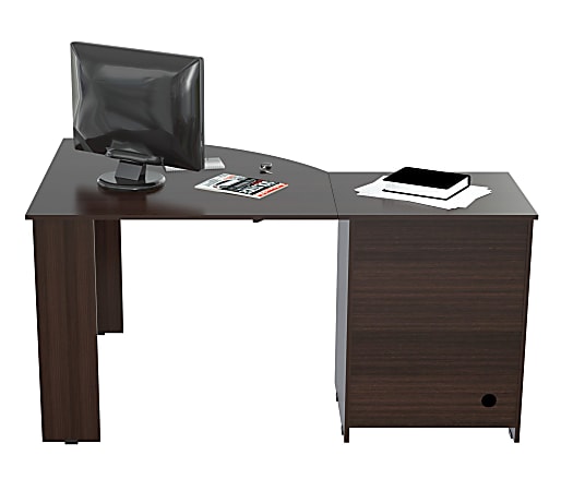 Inval 59 W Corner Desk Espresso Wengue ODP Business Solutions