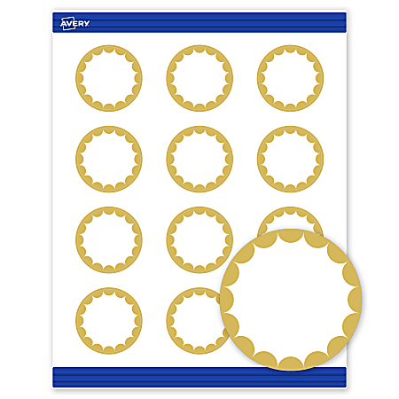 Avery Printable Round Cards With Sure Feed Technology 2 Matte White ...