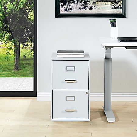 Office Star 20 D Vertical 2 Drawer Locking File Cabinet Gray Office Depot
