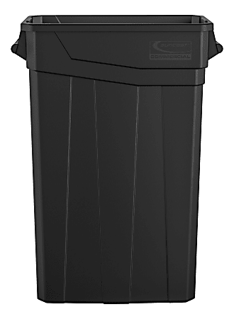 Suncast Commercial Narrow Rectangular Resin Trash Can With Handles 23 ...