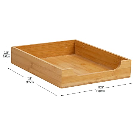 Mind Reader Paper Tray 2 14 H x 12 12 W x 10 14 D Brown - Office Depot