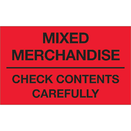 Tape Logic Preprinted Shipping Labels DL1111 Mixed Merchandise Check ...