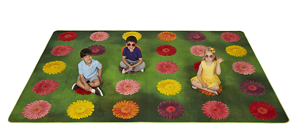 Carpets for Kids Pixel Perfect Collection Flower Power Seating Rug 8 x ...