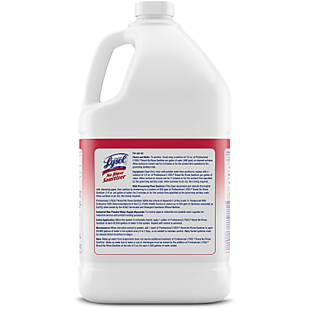Lysol Professional No Rinse Sanitizer Concentrated Liquid 1 Gallon ...