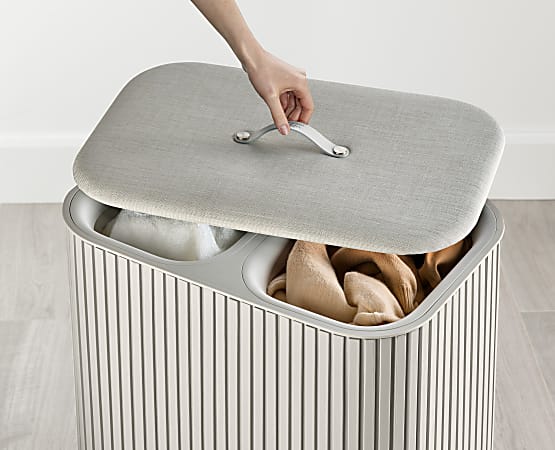 Joseph Joseph Twin Bamboo Laundry Basket Ecru Total Qty 1 - Office Depot