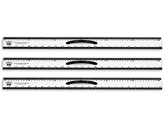 Learning Advantage Dry Erase Magnetic Straight Edges 24 BlackWhite Pack ...