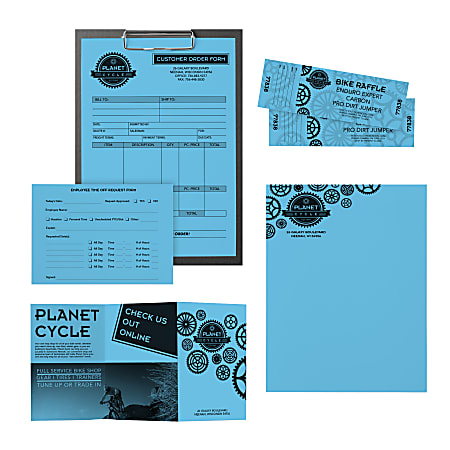 Astrobrights Color Multi Use Printer Copy Paper 1 Ream Lunar Blue ...
