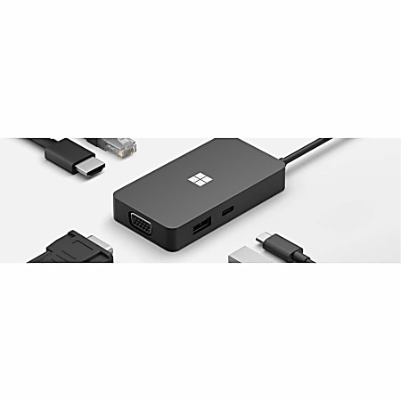 Microsoft USB C Travel Hub for NotebookDesktop PC Charging Capability ...