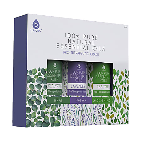 Pursonic Pure Essential Aroma Oils Pack Of 3 Oils - Office Depot