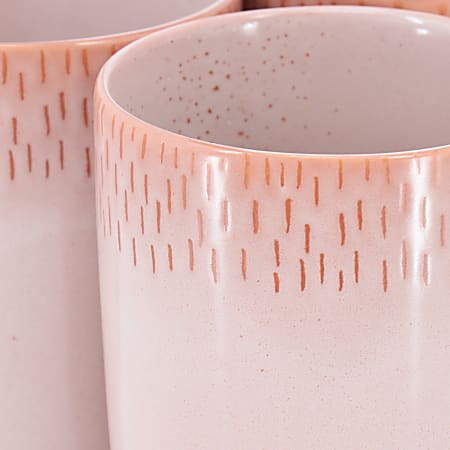 Meritage Jasper 6 Piece Stoneware Tall Latte Cup Set 22 Oz Beige ...