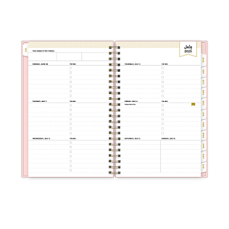 2025 2026 Day Designer Swiss Dot Blush WeeklyMonthly Academic Planning ...