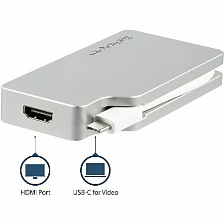 StarTech.com USB C Multiport Adapter With Aluminum Housing 0.6 x 2.2 x ...