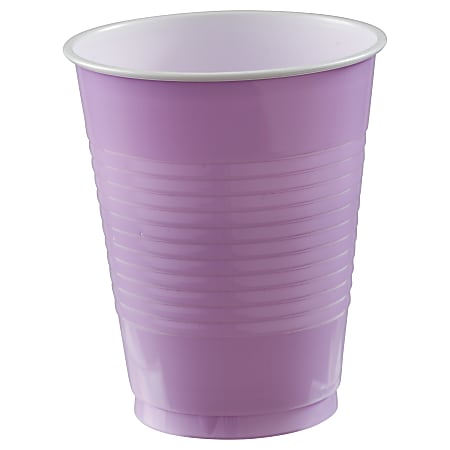 Amscan Plastic Cups 18 Oz Lavender Set Of 150 Cups - Office Depot