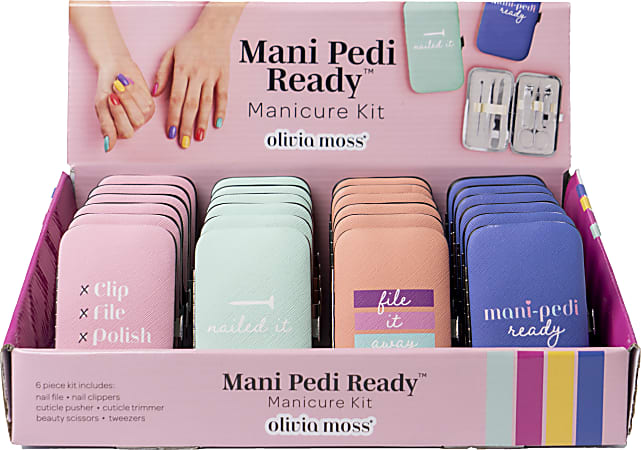 DM Merchandising Olivia Moss Mani Pedi Ready 6 Piece Nail Kit Assorted ...