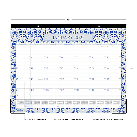 2027 Baritza Monthly Desk Pad Calendar 22x17 - Office Depot