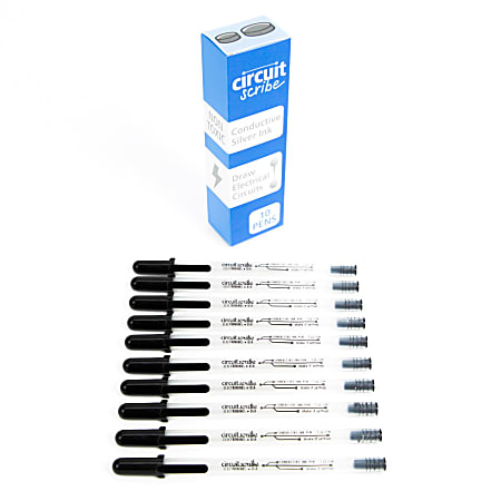 Circuit Scribe Circuit Scribe Pens Medium Point 0.7 mm Clear Barrels ...