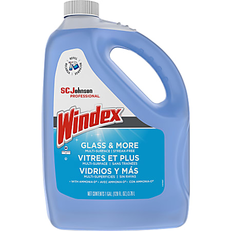 Windex Glass Multi Surface Cleaner 128 Oz Bottle Case Of 4 - Office Depot