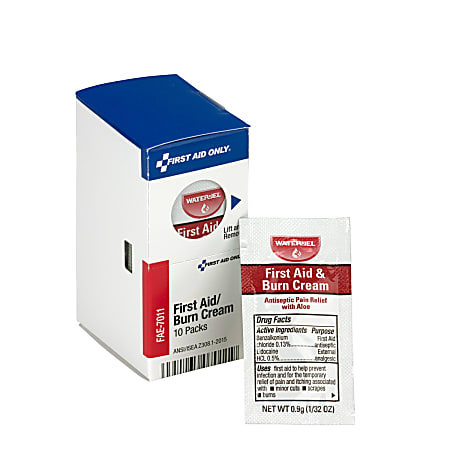 First Aid Burn Cream 10 PacketsBox - Office Depot