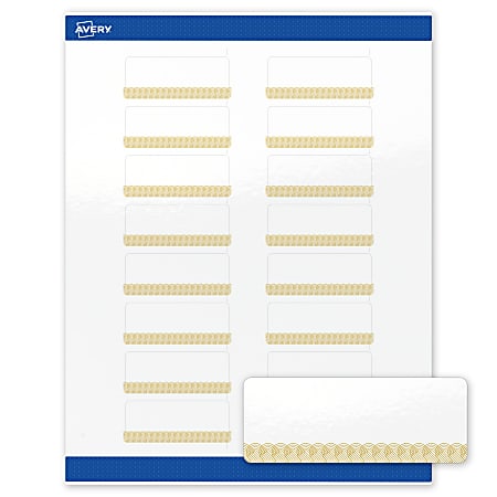 Avery Printable Labels With Sure Feed Technology S00 EWS Rectangle 1 x ...