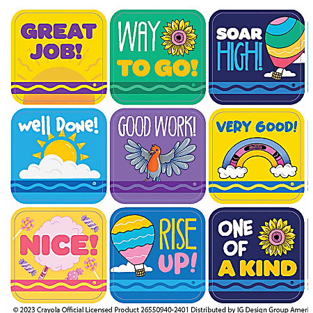Eureka Theme Stickers Crayola Colors Of Kindness 120 Stickers Per Pack ...