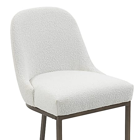 white boucle stools