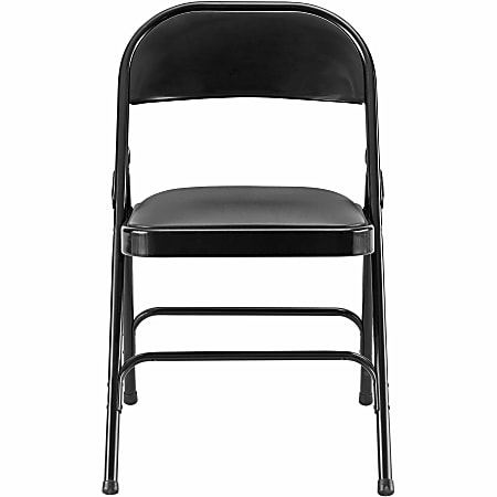Lorell Vinyl Padded Folding Chairs Black Set Of 4 Chairs - Office Depot