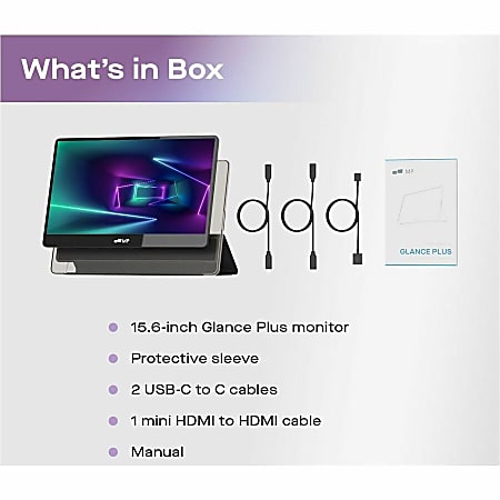 Mobile Pixels Glance Plus 101 1012P01 Portable 15.6 1080p Full HD OLED ...