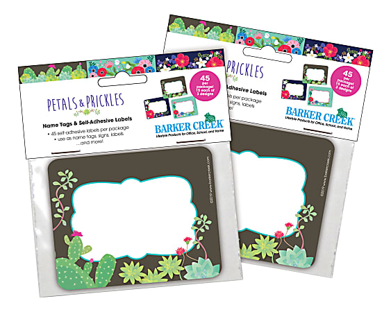 Barker Creek Petals Prickles Labels 90PK - Office Depot