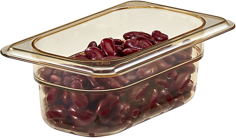 Cambro H Pan High Heat GN 19 Food Pans 2 H x 4 14 W x 6 1516 D Amber ...