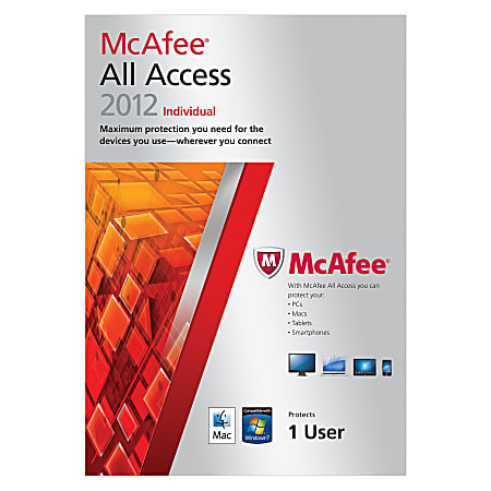 McAfee All Access Individual For PCMacMobile Traditional Disc - Office ...
