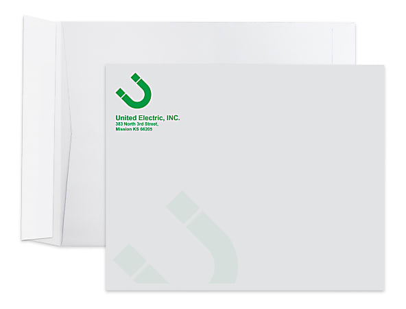 Peel Seal White Wove Open End Catalog Mailing Envelopes 1 Color Custom ...