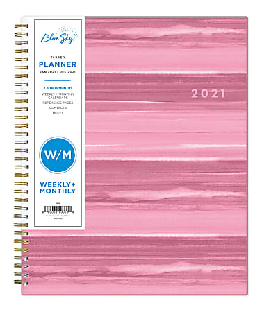 Blue Sky WeeklyMonthly Planner 8 12 x 11 Horizon January to December ...