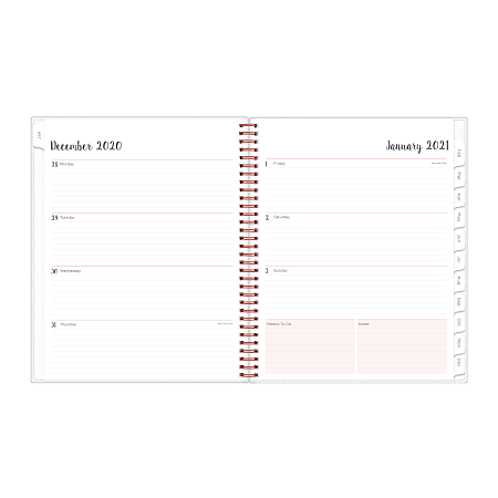 Blue Sky™ Weekly/Monthly Planner, 8-1/2" x 11", Joselyn, January to ...