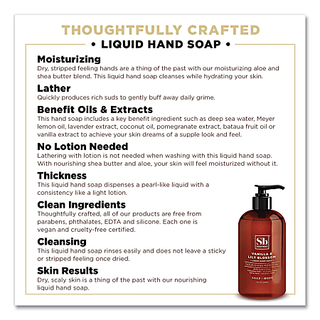 Soapbox Hand Soap Vanilla And Lily Blossom 12 Oz Box Of 3 Bottles ...